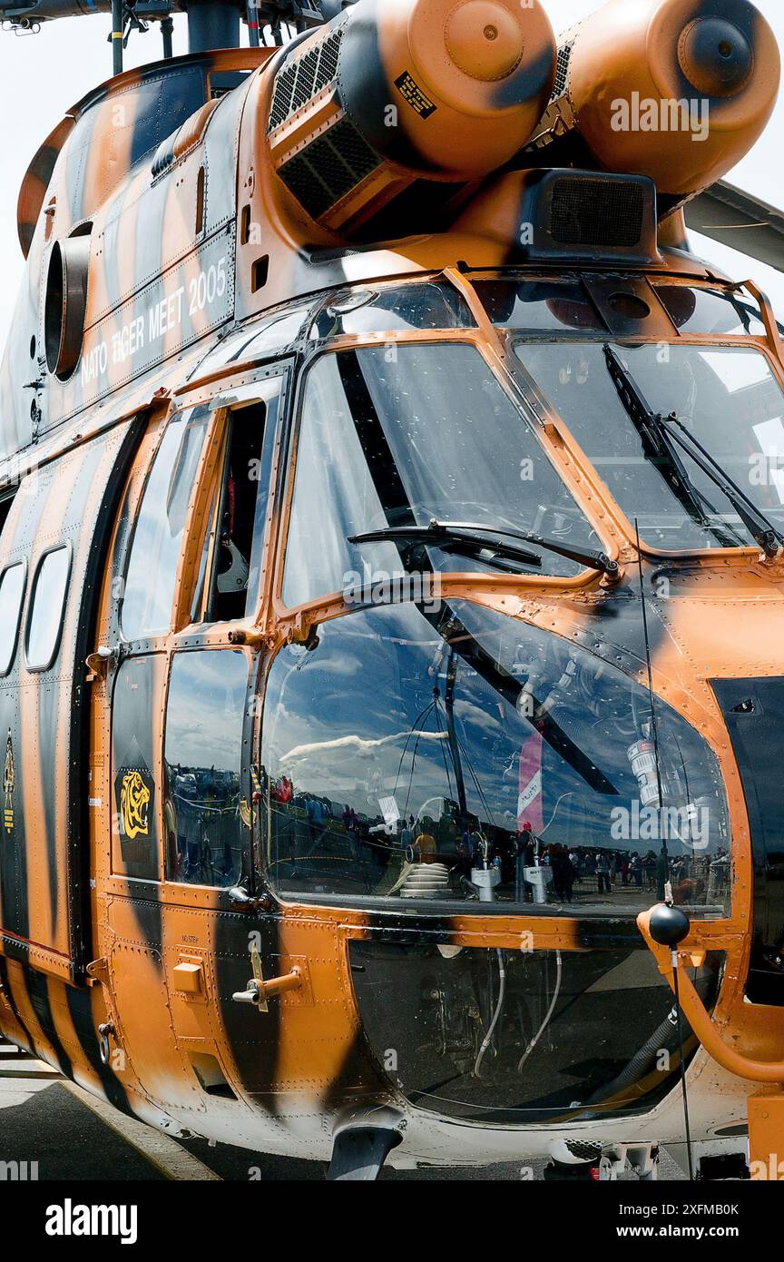 A Tiger Meet RAF Aerospatiale Puma SA300 HC1, parked in the static area ...