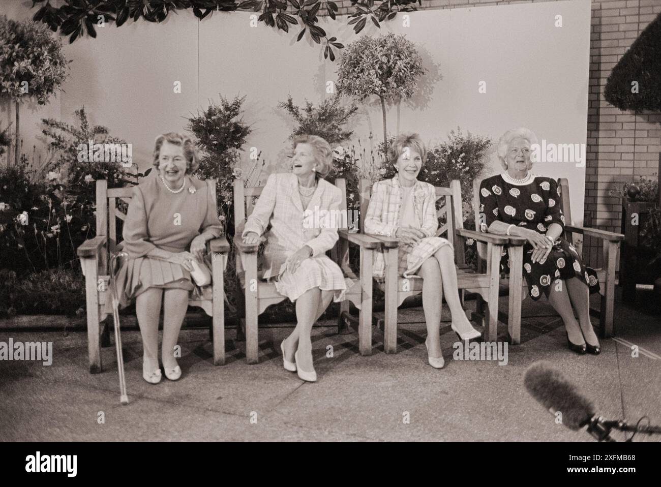 Vintage photo of former First Ladies Lady Bird Johnson, Betty Ford ...