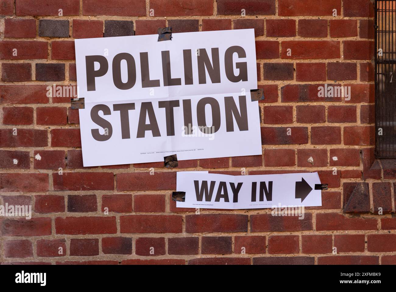 Polling Station at St Andrew's Church in Westcliff on Sea, Essex, UK ...