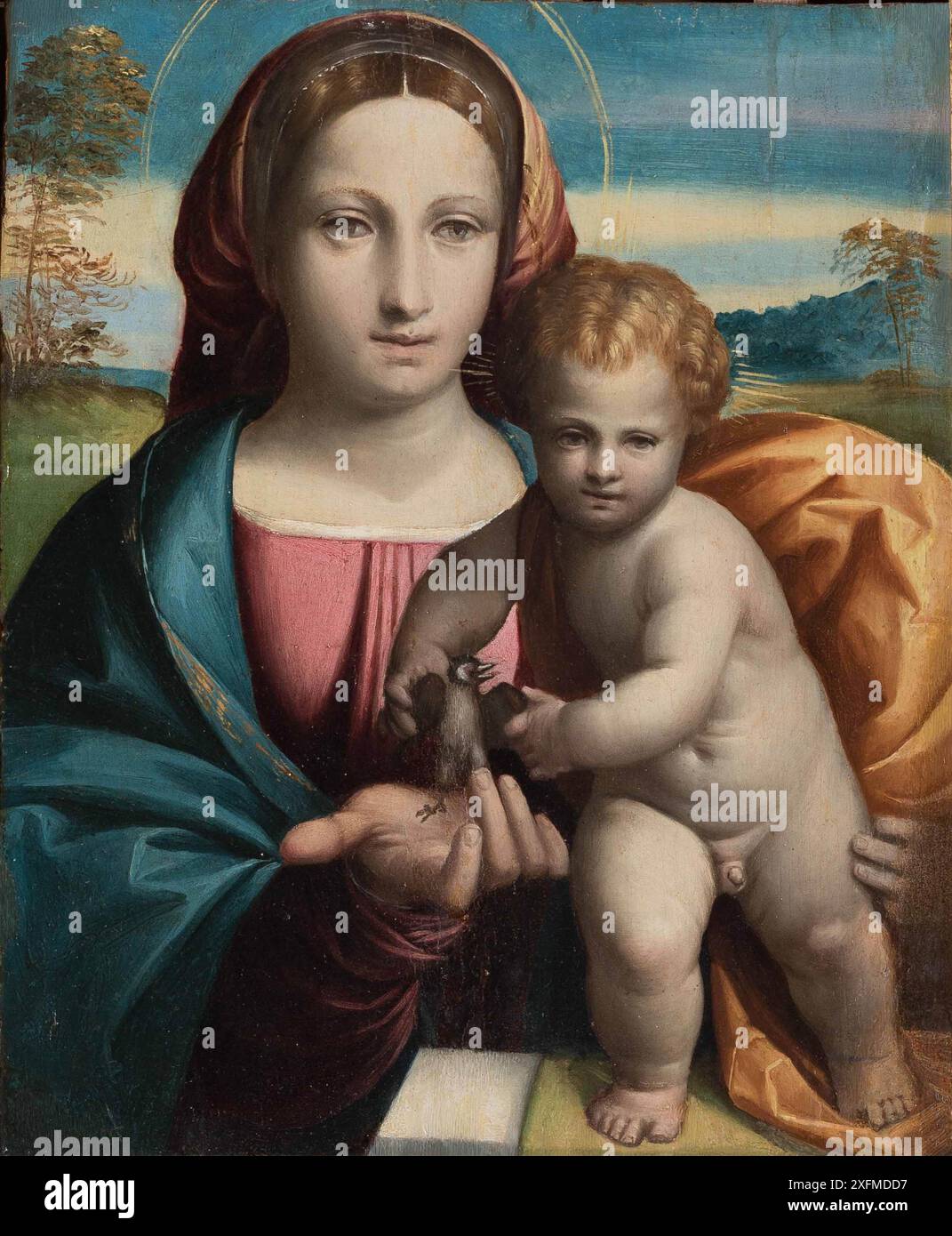Madonna and child with a little bird. Museum: Galleria Borghese, Rome ...