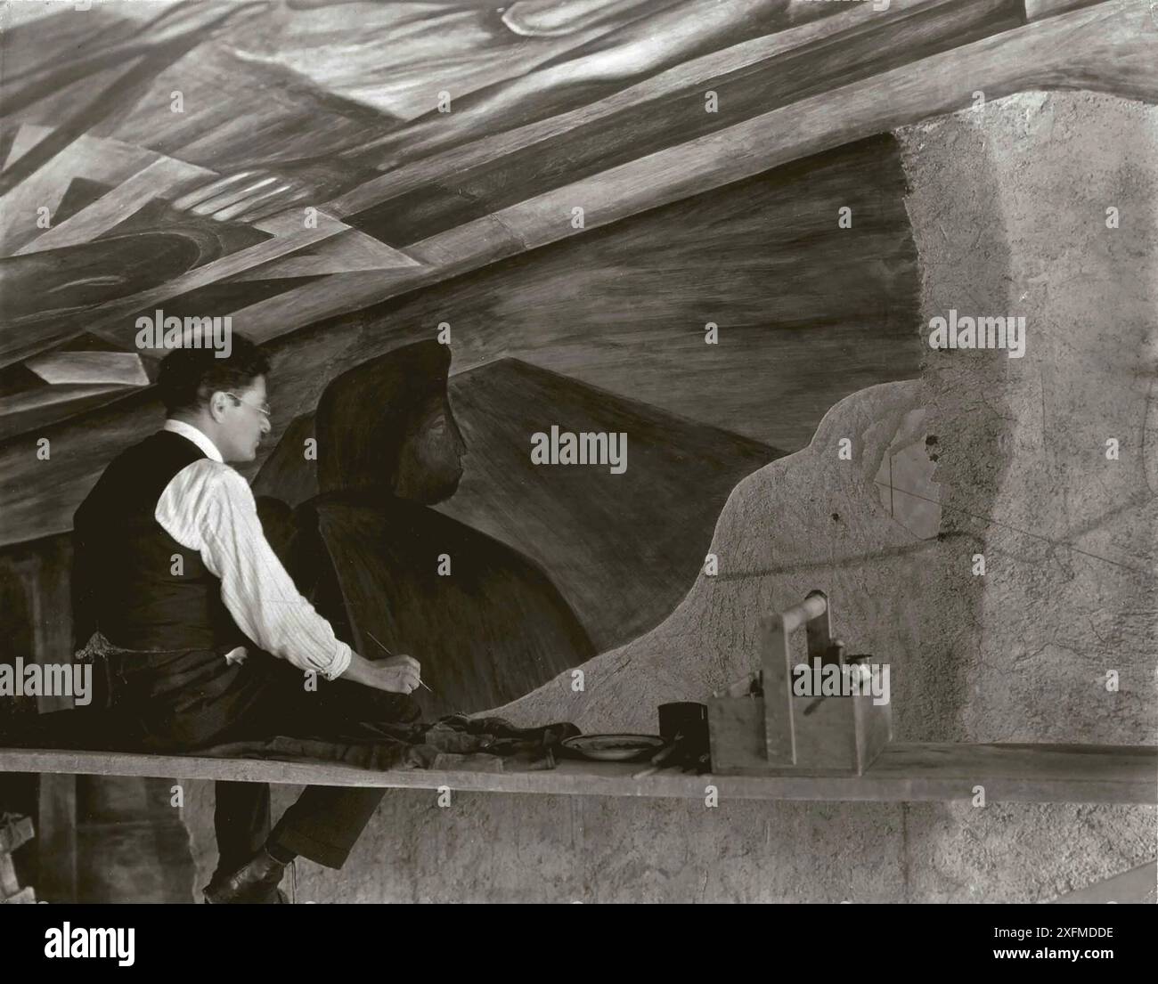 José Clemente Orozco at Work. Museum: PRIVATE COLLECTION. Author: TINA ...