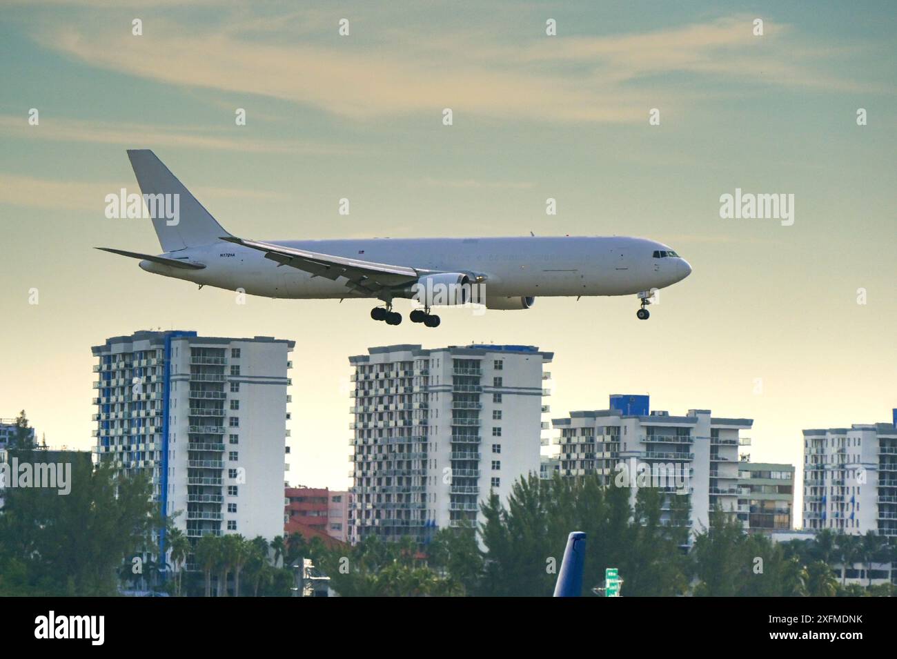 Miami, Florida, USA - 5 December 2023: Atlas Air Boeing 767 cargo jet ...