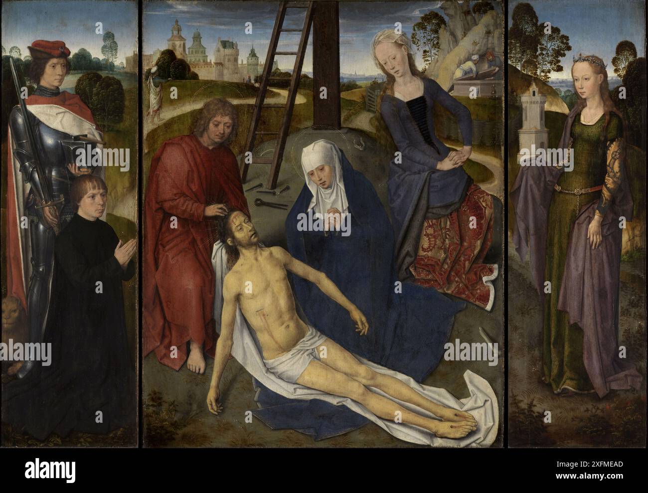 Triptych of Adriaan Reins. Museum: Memlingmuseum, Bruges. Author: HANS MEMLING Stock Photo - Alamy