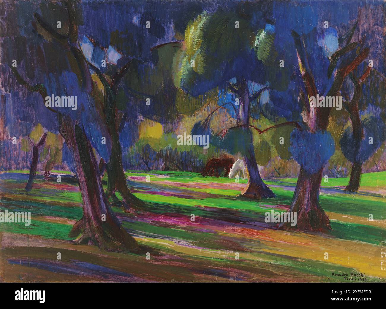 Olive trees in Tivoli. Museum: Ape Museo, Parma. Author: Amedeo Bocchi ...