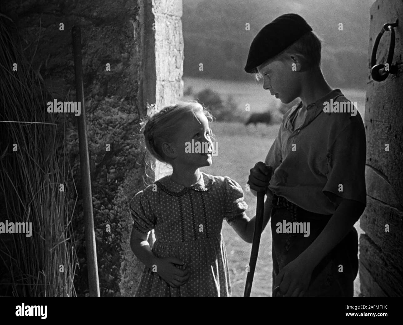 Scene from the film Forbidden Games (Jeux Interdits) by René Clément ...