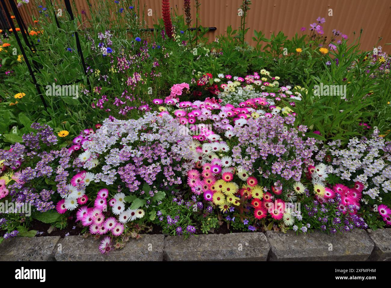 An attractive flower display at Buckfastleigh station on the South ...