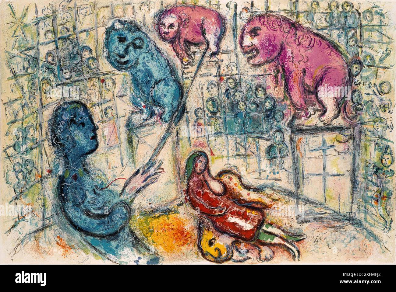 Circus. Museum: PRIVATE COLLECTION. Author: MARC CHAGALL Stock Photo ...