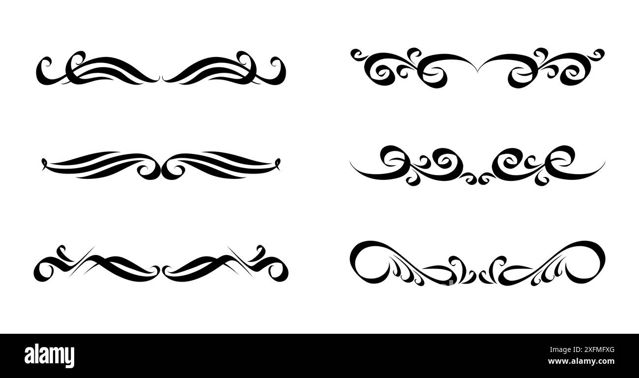 Dividers borders and swirls Swirls Vector Illustration Stock Vector ...