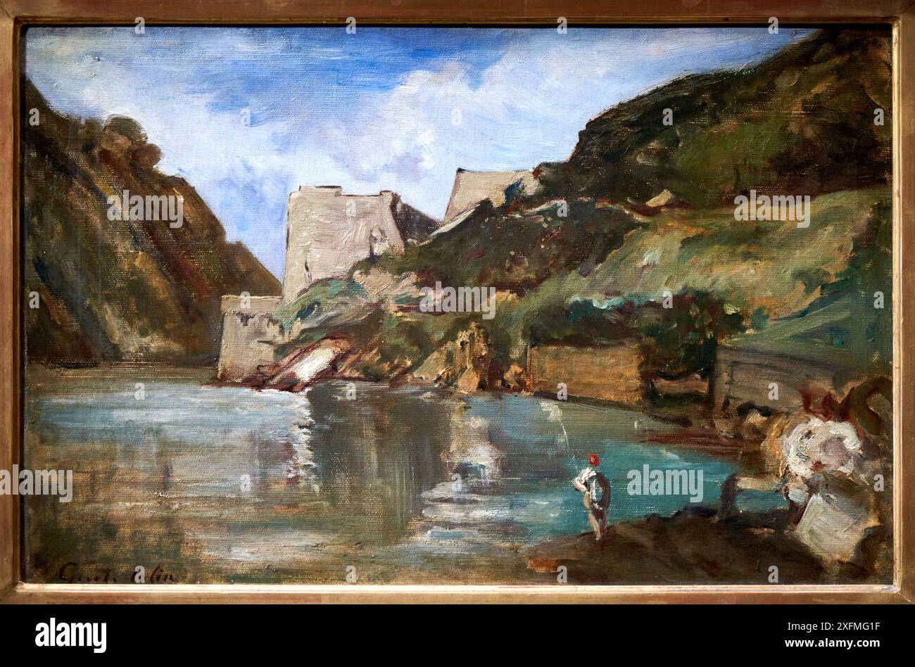 Gustave Henri Colin, Le Castillo et le goulet de Pasages. Marée haute ...