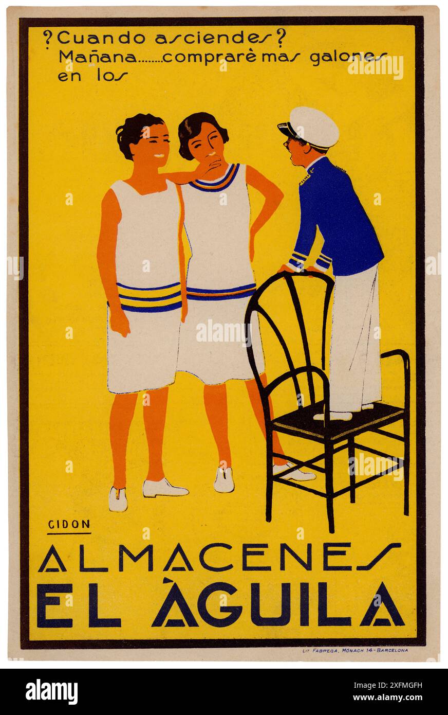 Publicidad. Barcelona. Almacenes el Águila. Ropa de verano. Años 1920/ ...