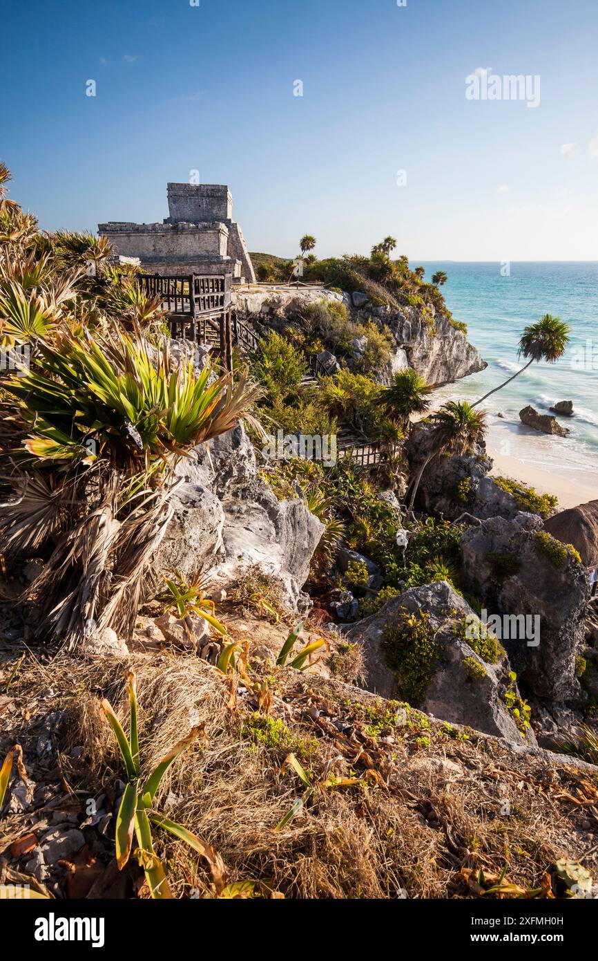 Tulum archaelogical site, Tulum National Park. Quintana Roo. Mexico ...