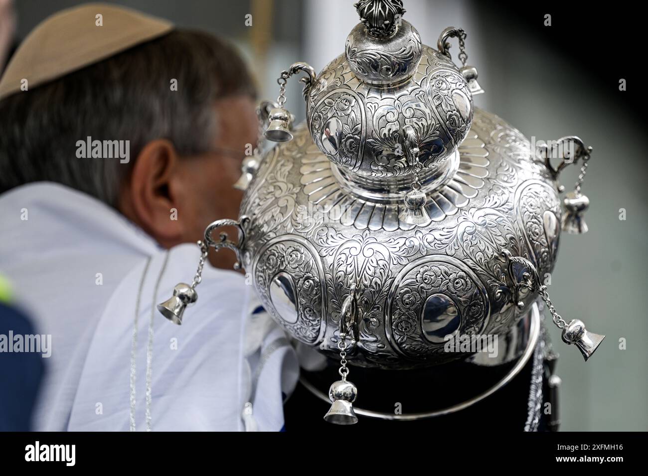 Berlin, Germany. 04th July, 2024. A representative of the Jewish ...