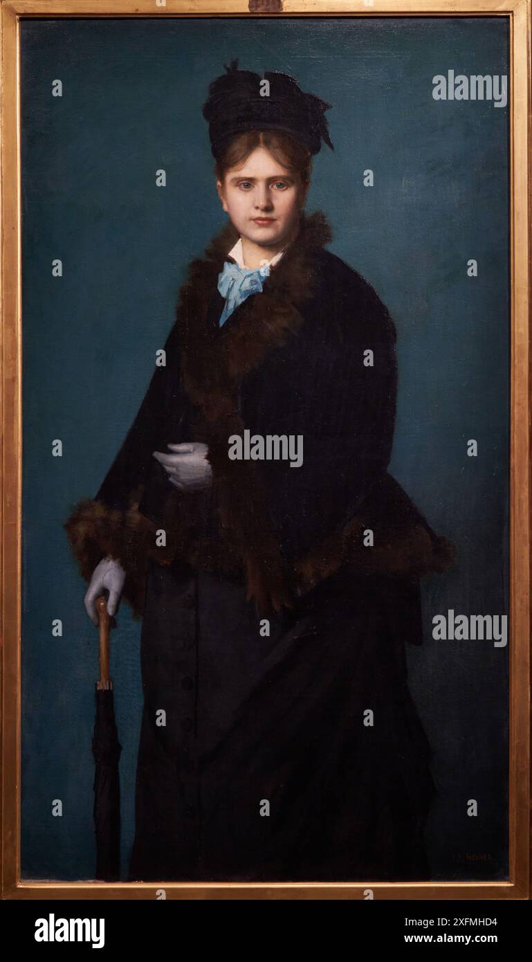 Jean-Jacques Henner (1829-1905),. Portrait de Mme*** dit La Femme au ...