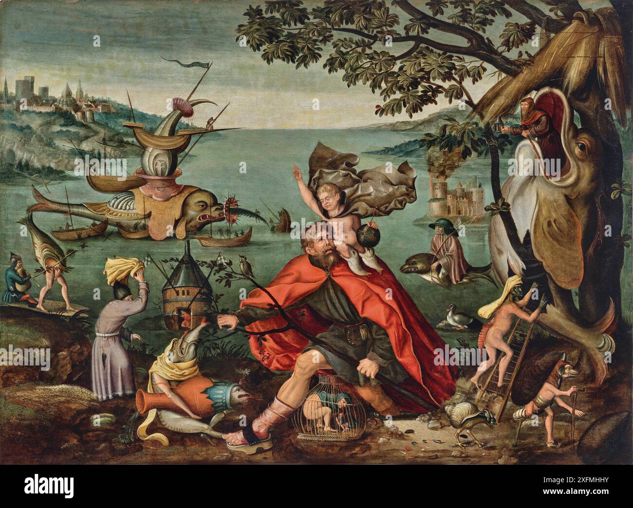 Saint Christopher Carrying the Christ Child through a Sinful World ...