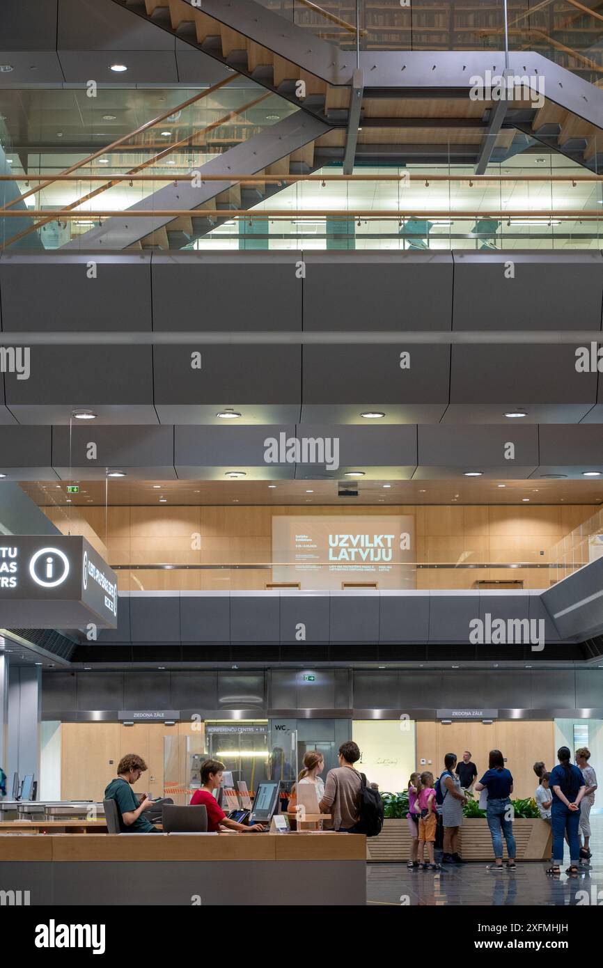 Castle of Light: Modern interior and staircase of National Library of ...