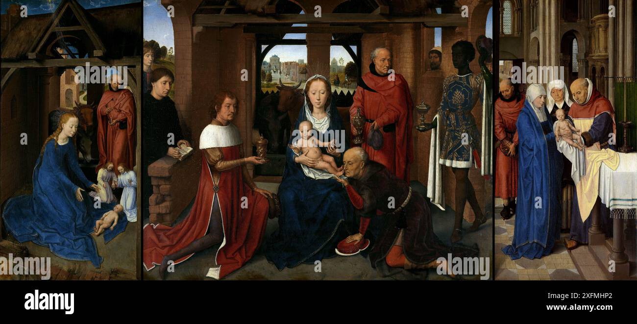 Triptych of Jan Floreins. Museum: Memlingmuseum, Bruges. Author: HANS MEMLING Stock Photo - Alamy