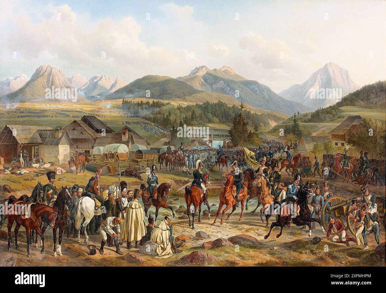 Battle of Tarvis on 18 May 1809. Museum: PRIVATE COLLECTION. Author ...