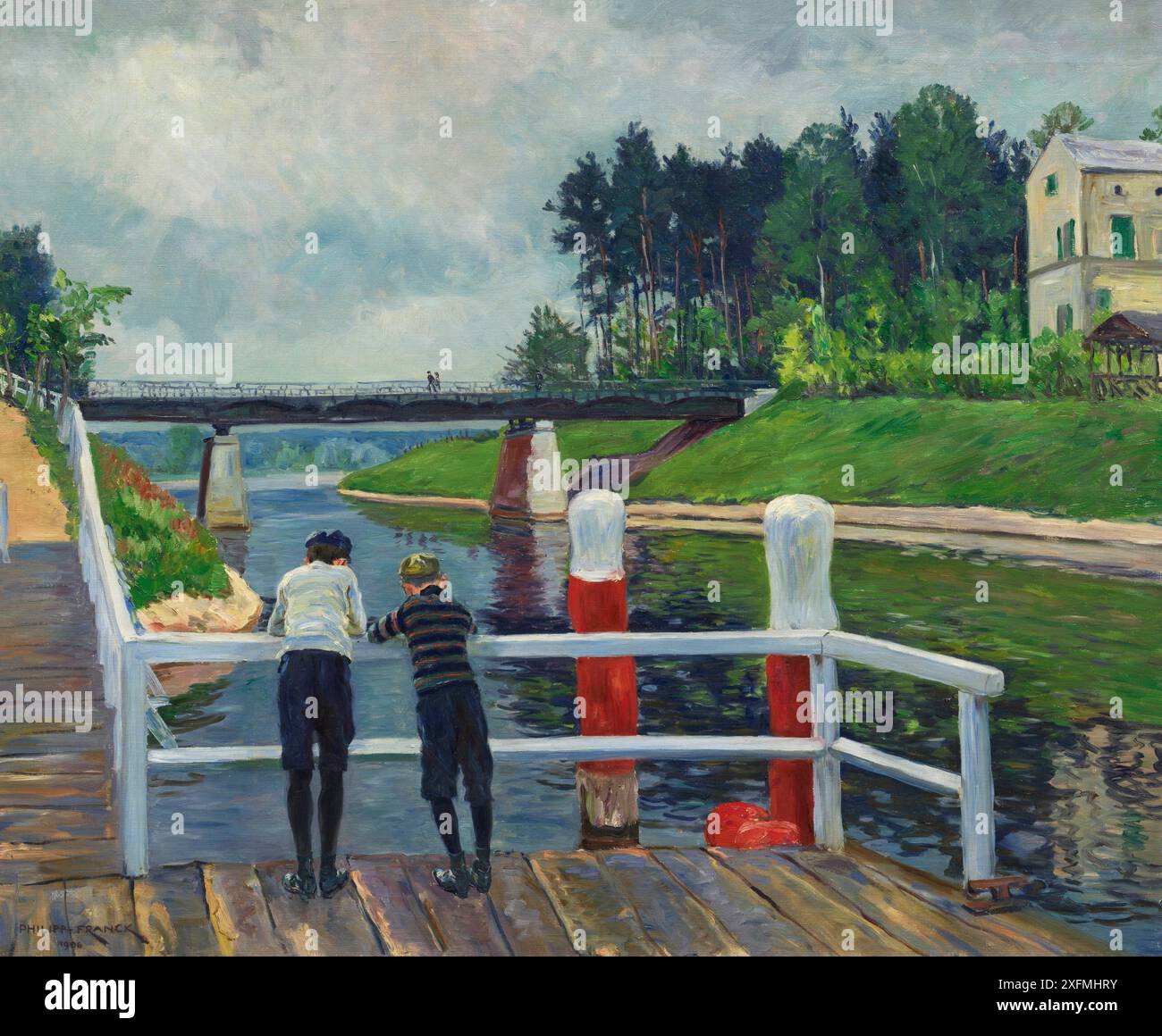 On the Landing Stage. Museum: PRIVATE COLLECTION. Author: PHILIPP ...