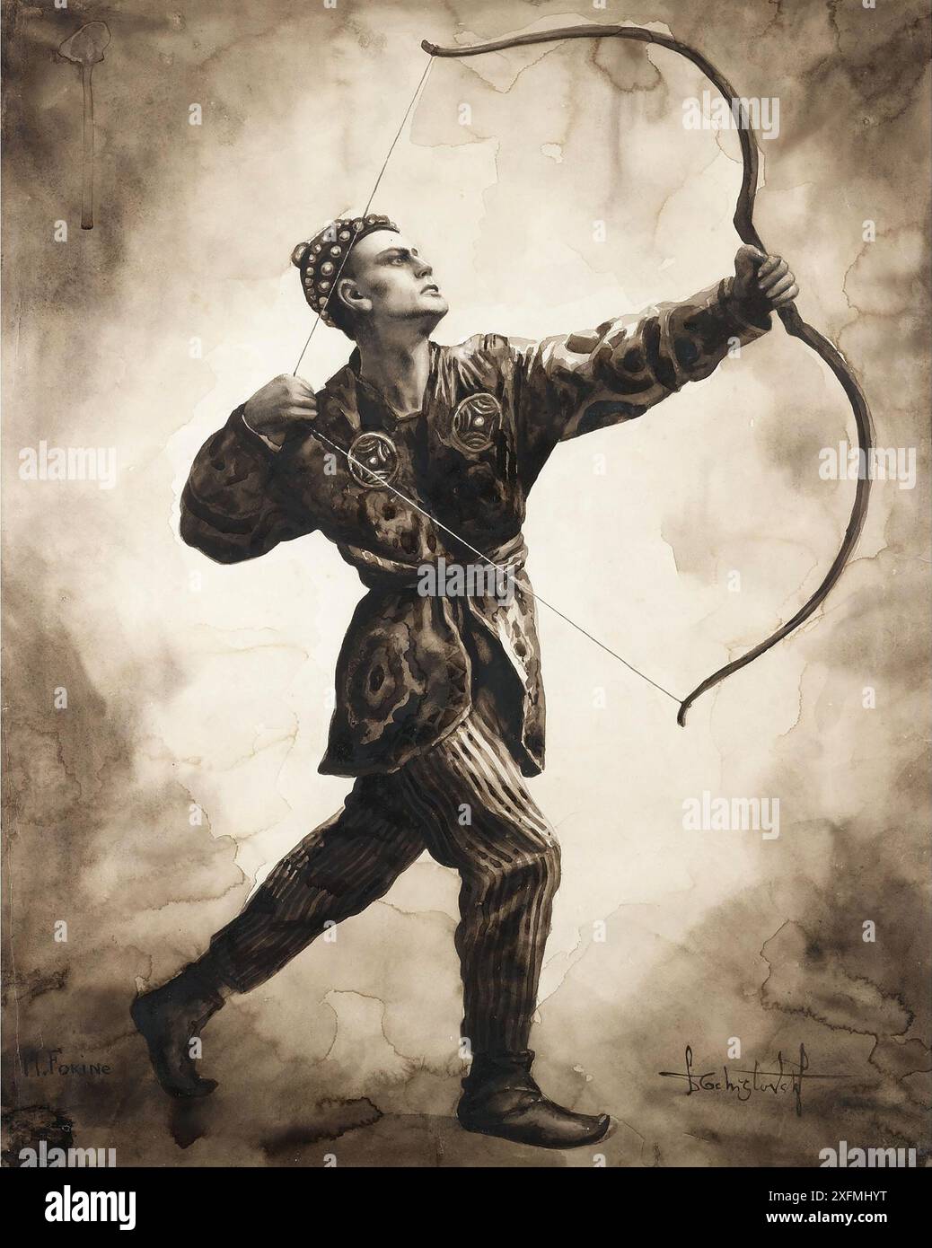 Polovetsian Dances. Dancer Michel Fokine (1880-1942) in the opera Prince Igor by A. Borodin ...