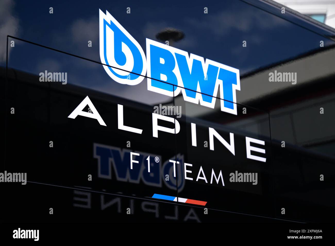 Silverstone, UK. 04th July 2024. Logo of BWT Alpine F1 Team During ...