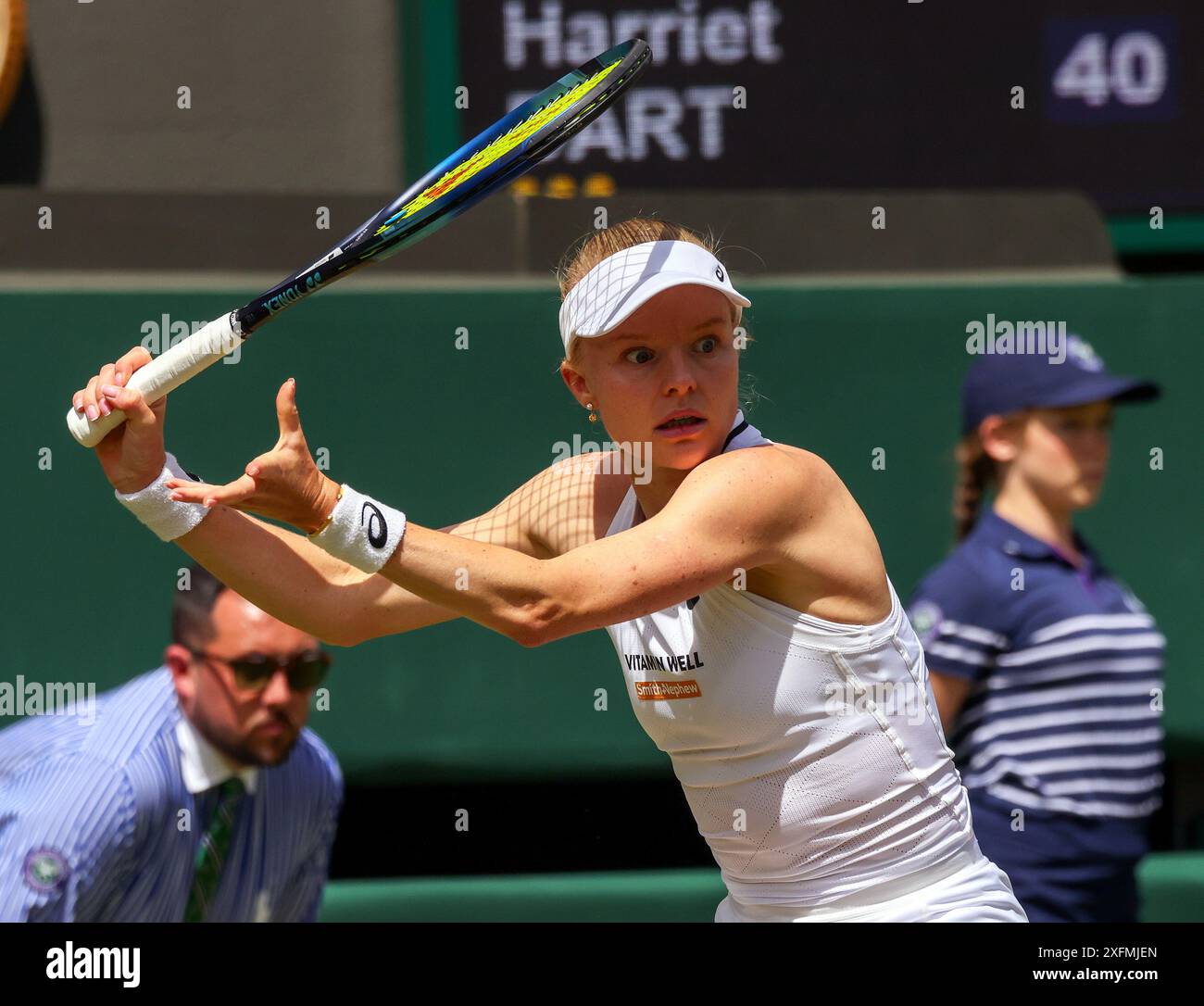 04 July 2024, Wimbledon, London, UK - Great Britain’s Harriet Dart ...