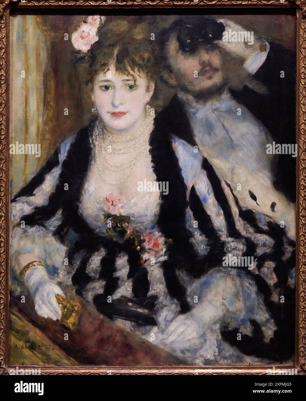 Auguste Renoir (1841-1919), La Loge, 1874, Exhibition at the museum ...