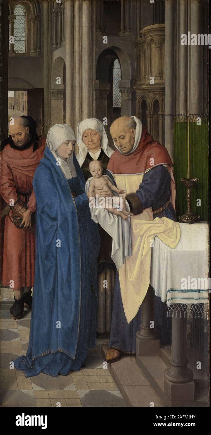 The Presentation of Jesus at the Temple. Triptych of Jan Floreins, right panel. Museum ...