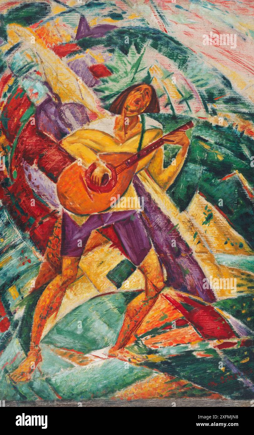 Lute singer. Museum: PRIVATE COLLECTION. Author: MAX ACKERMANN Stock ...