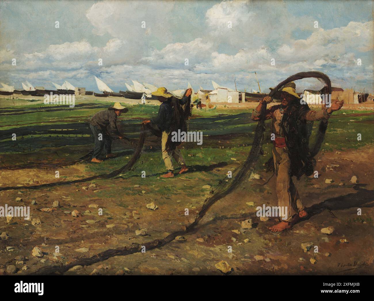Fishermen with their nets. Museum: Galleria nazionale d'arte moderna ...