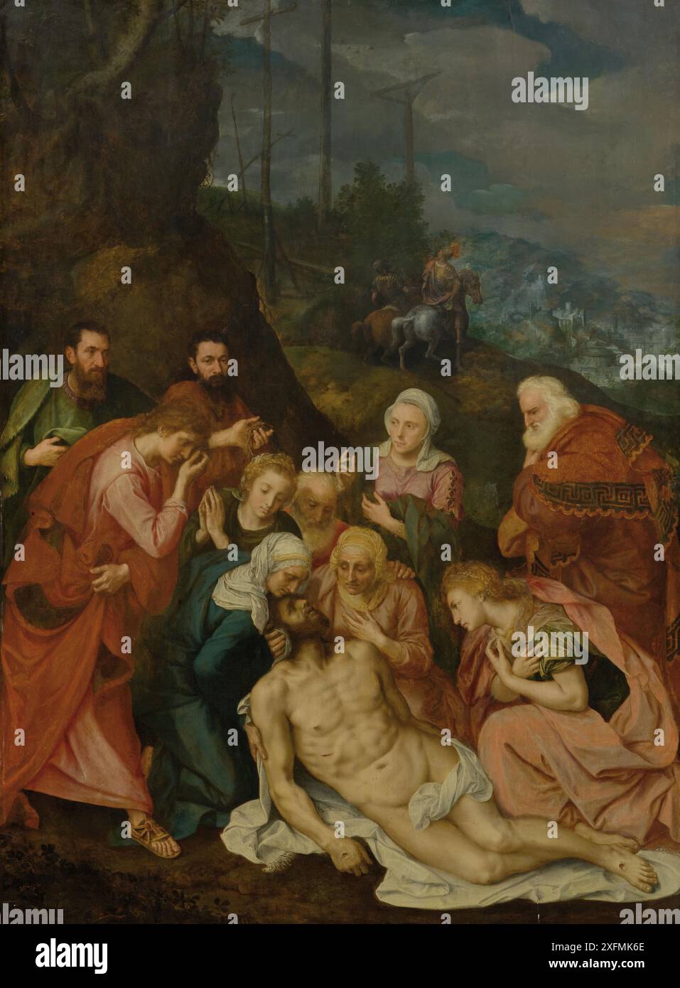 The Lamentation over Christ. Museum: PRIVATE COLLECTION. Author: Willem Adriaensz Key Stock ...