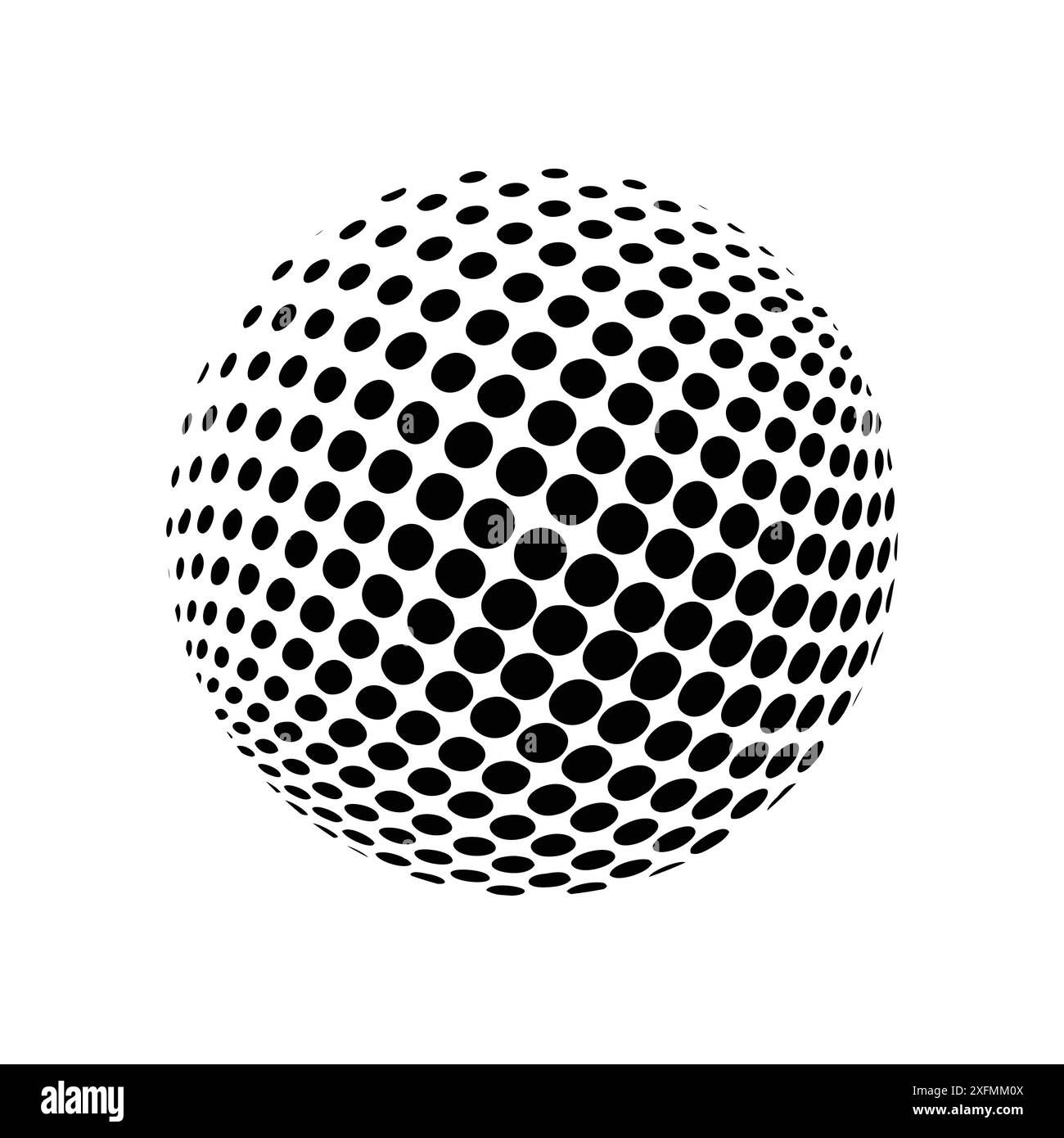 Checkered globe in black and white. 3D chess sphere. Vector ...