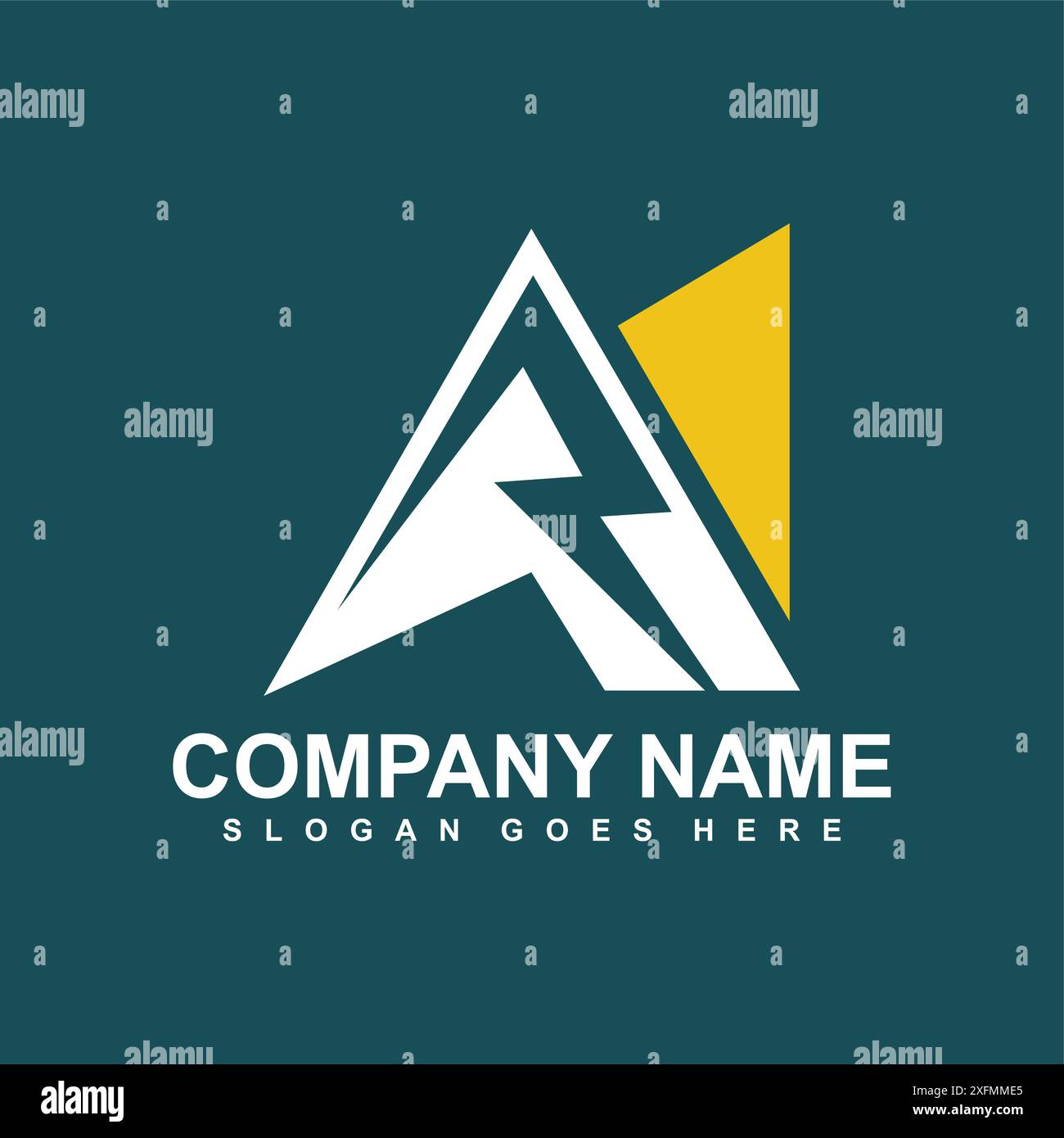 Letter R mountain Logo Design Template With Mountain Shape Stock Vector ...