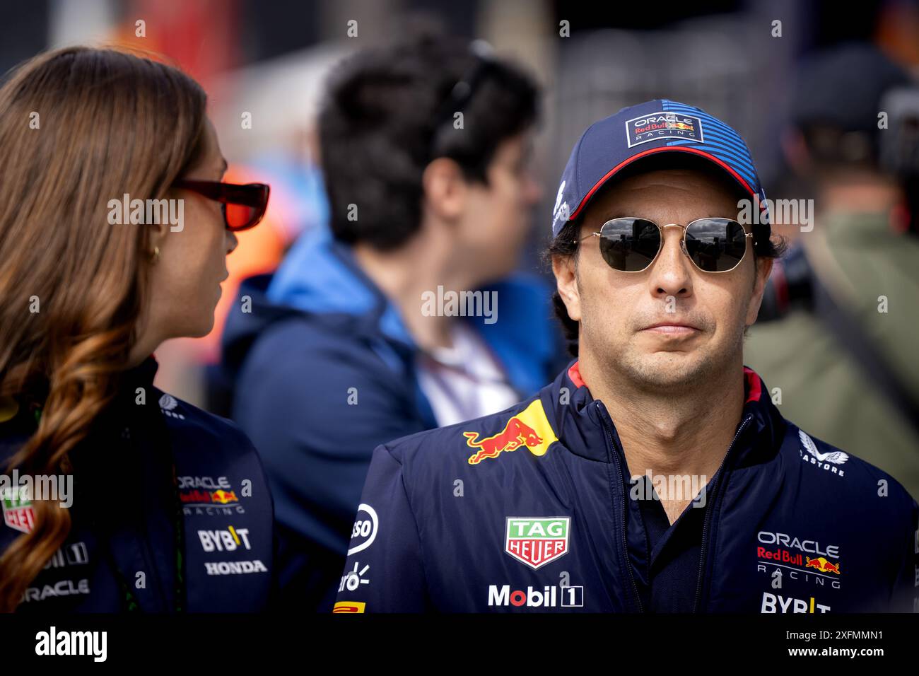 SILVERSTONE - Sergio Perez (Red Bull Racing) at the Silverstone circuit ...