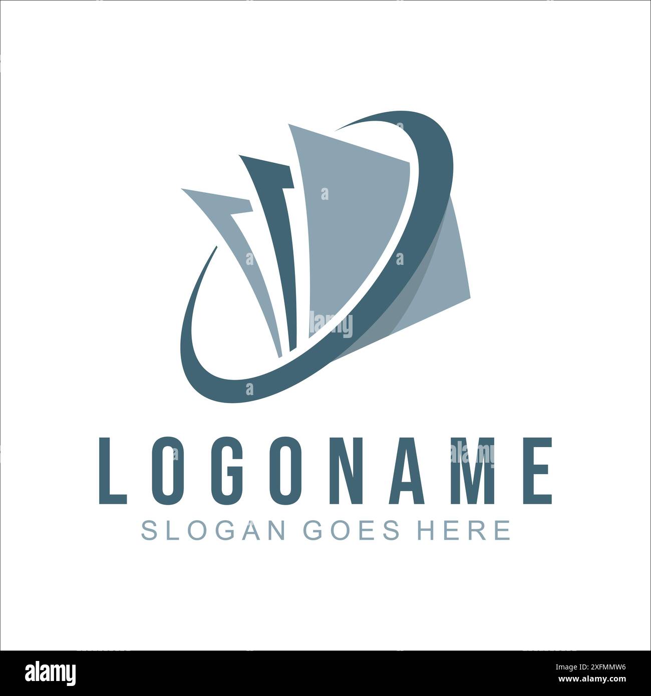 Layered Paper Sheet for Office Printing Document logo design Stock ...