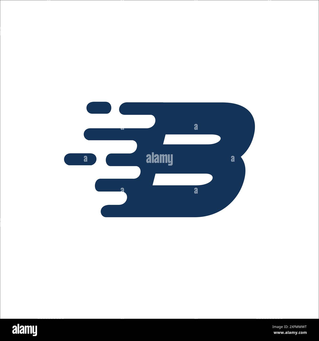 Motion Speed Line Letter B Logo Design Template Element Stock Vector ...