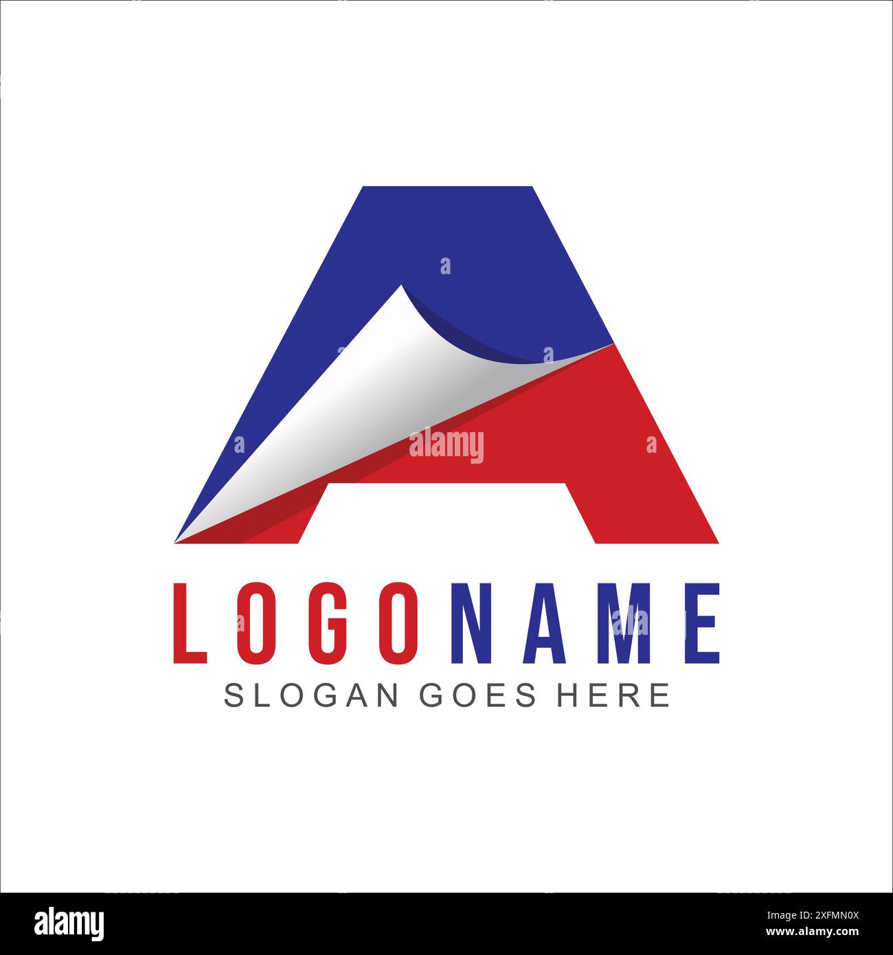 Unique modern paper logo Stock Vector Images - Alamy