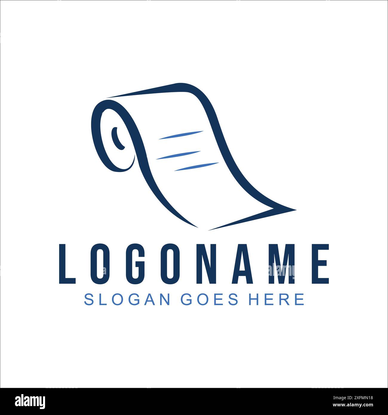 minimalist Thermal labels Paper Roll Logo design Stock Vector Image ...