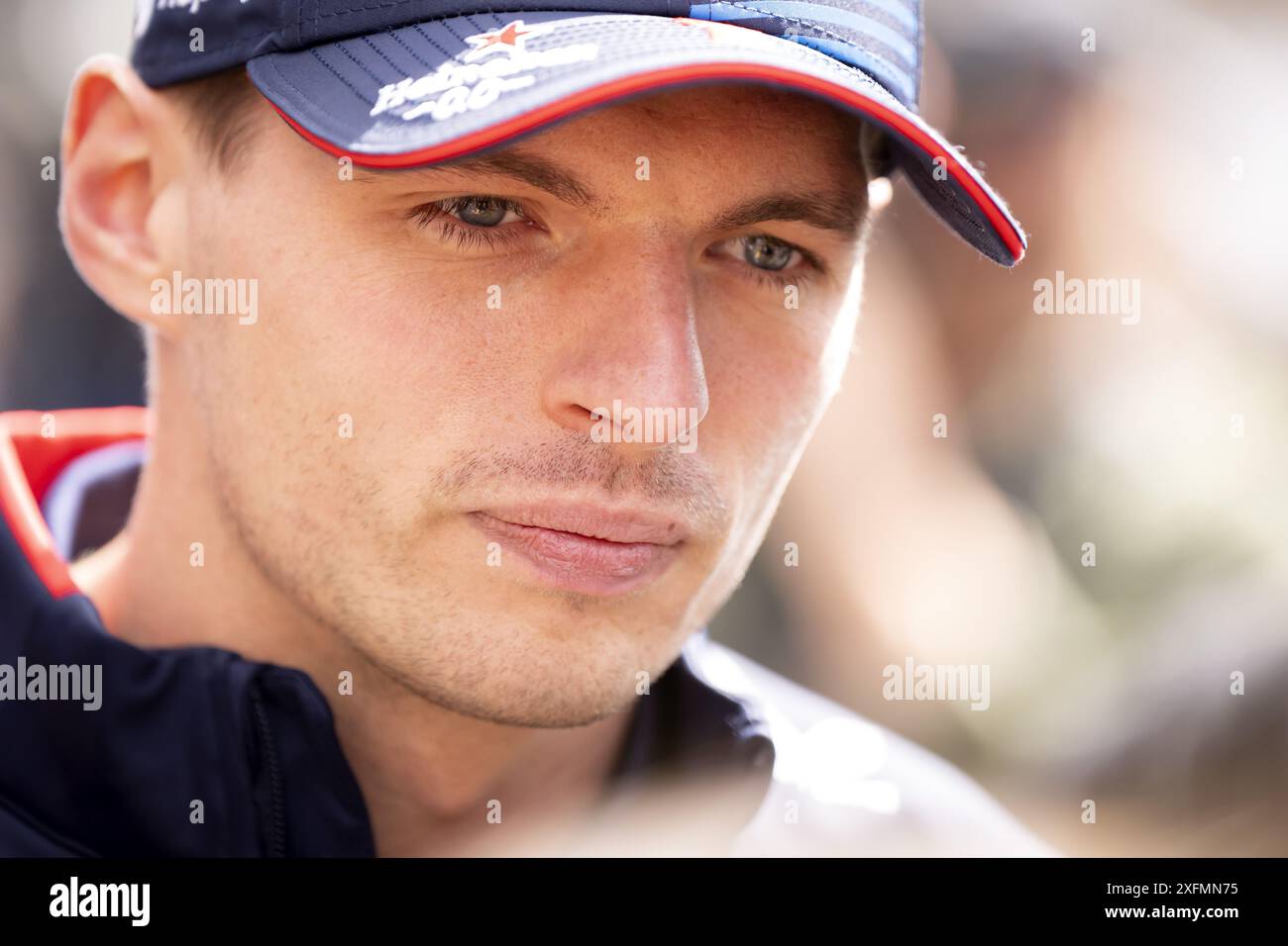 SILVERSTONE - Max Verstappen (Red Bull Racing) speaks to the press at ...