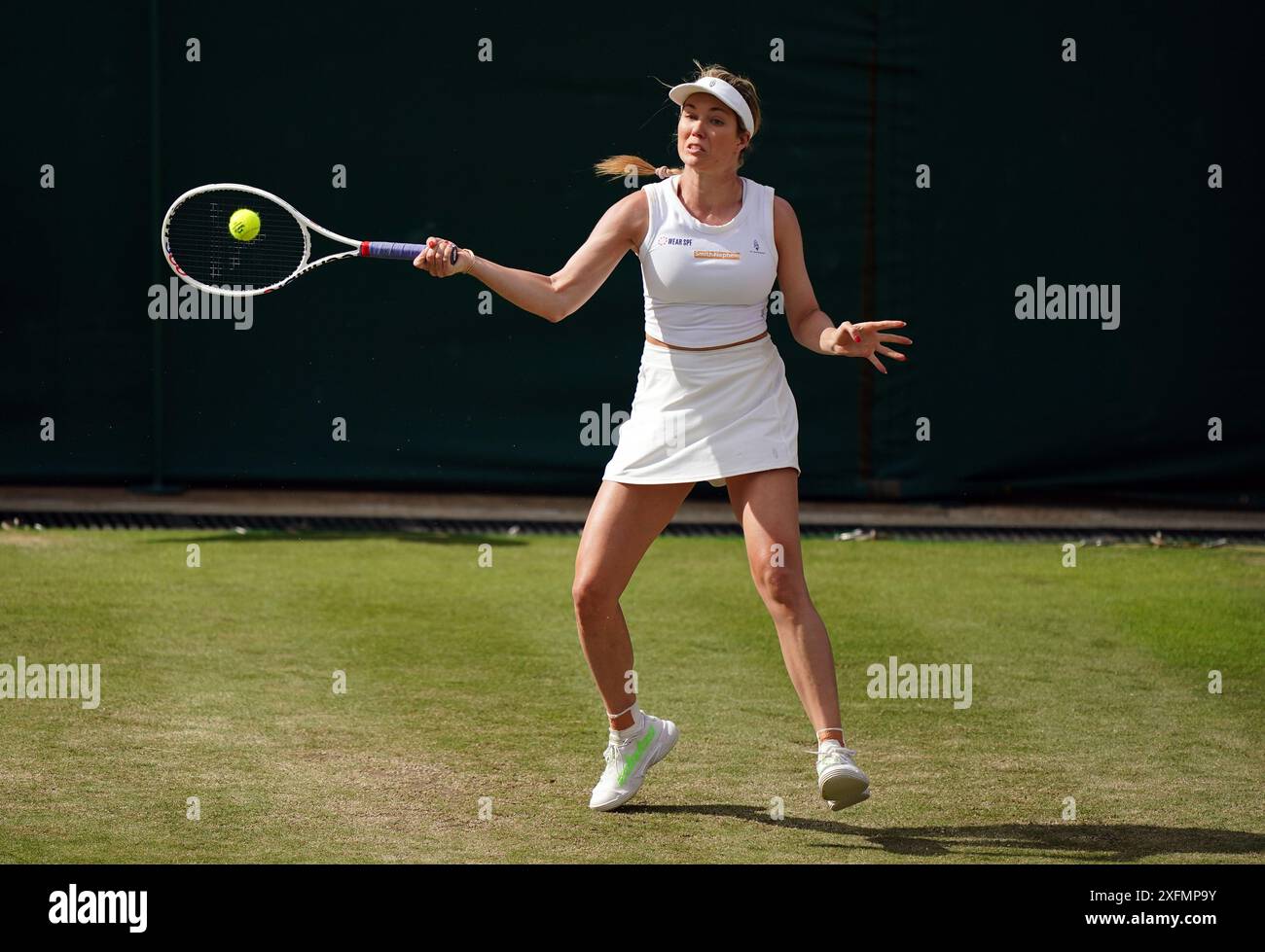 Danielle Collins in action against Dalma Galfi on day four of the 2024 ...