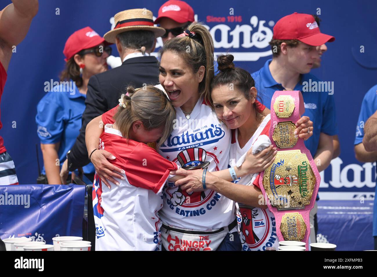 (L-R) Mayoi "Ebimayo" Ebihara, from Tokyo, Japan, Miki Sudo, from Tampa ...