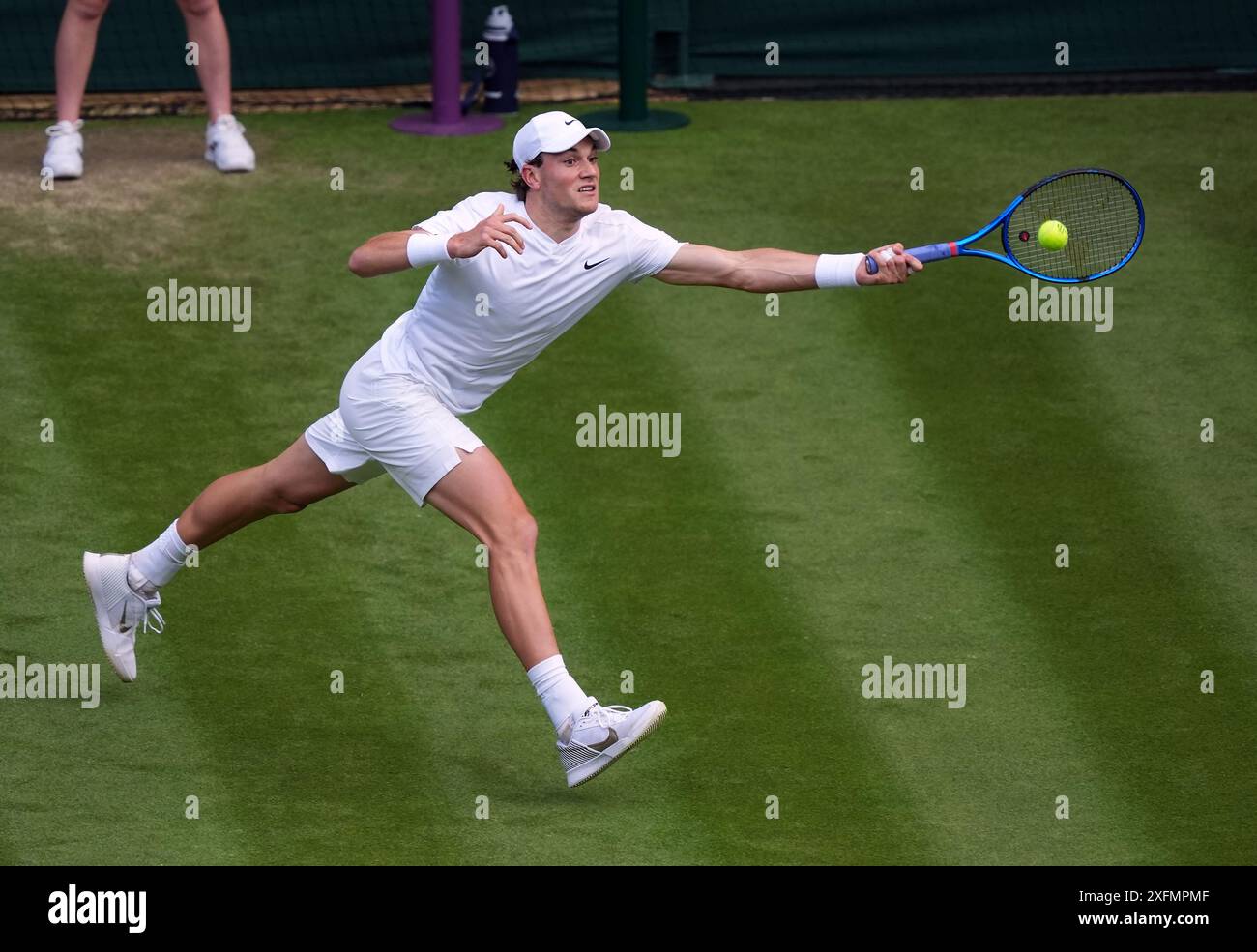 Jack Draper in action against Cameron Norrie (not pictured) on day four ...