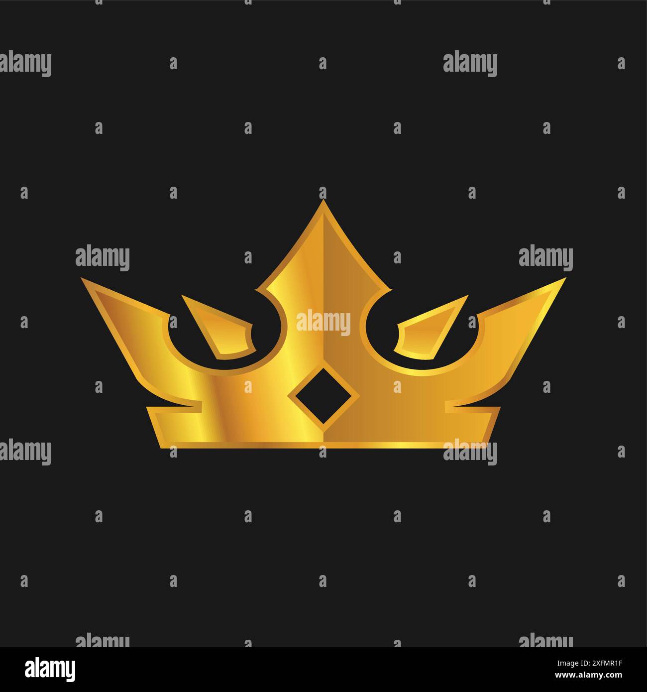 Golden crown logo hi-res stock photography and images - Alamy