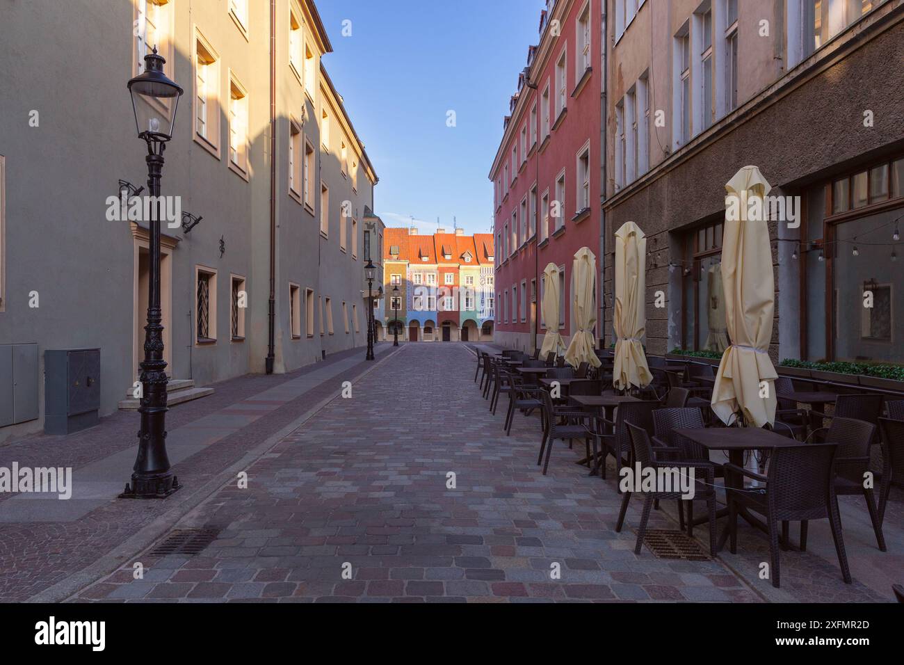 Old medieval colorful traditional houses on the Town Hall Square ...