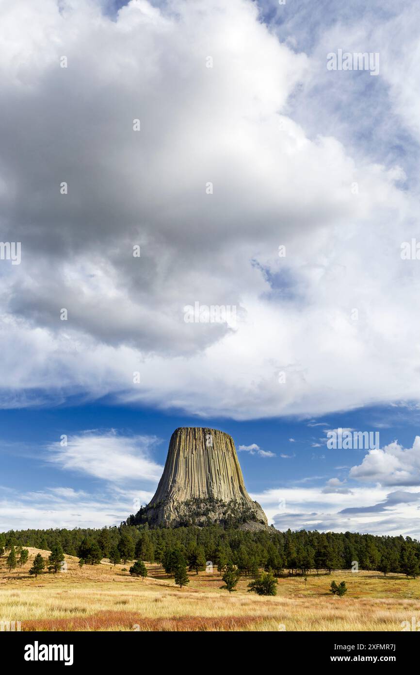 Devils Tower viewed from the Joyner Ridge Loop Trail in Devils Tower ...
