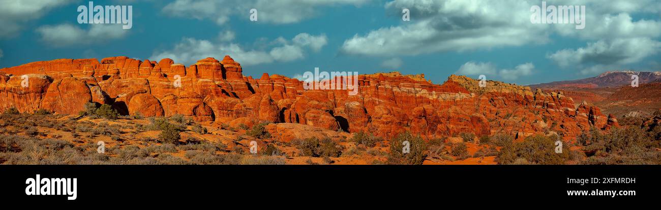 Fiery Furnace, Arches National Park, Moab, Utah, panorama Stock Photo ...