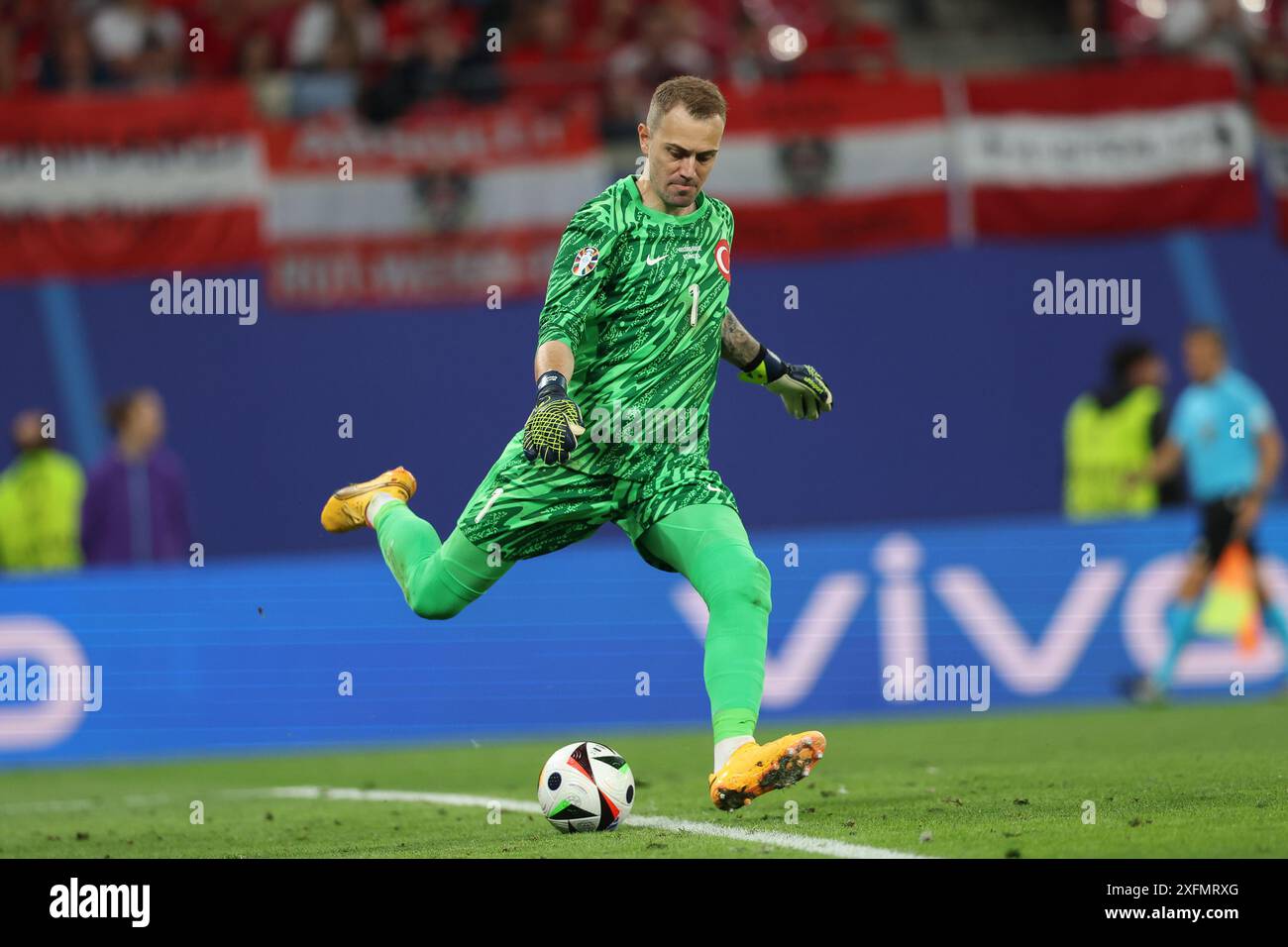 Gunok Mert of Turkiye in action during the UEFA EURO 2024 match between ...