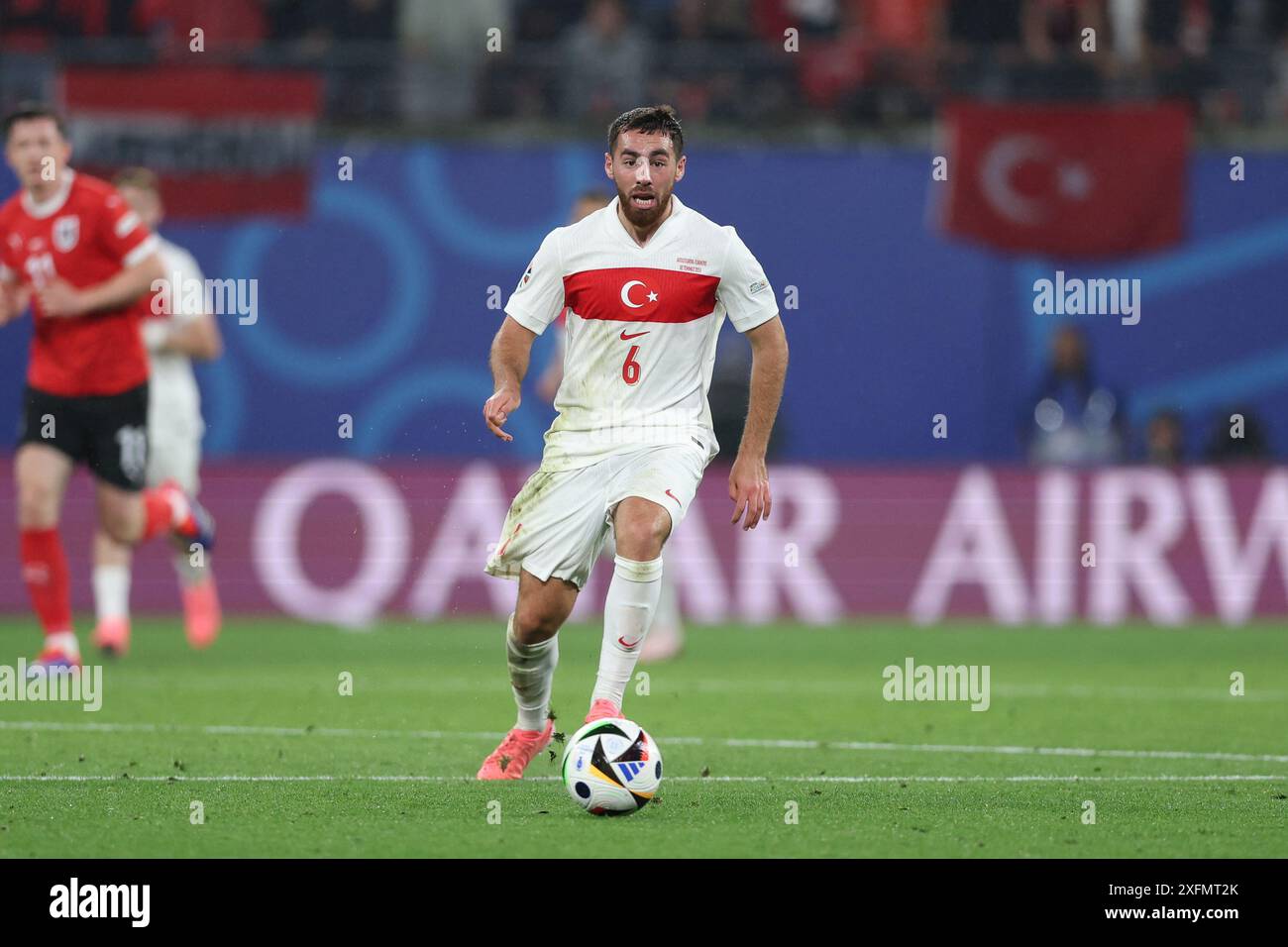 Orkun Koku of Turkiye seen in action during the UEFA EURO 2024 match ...