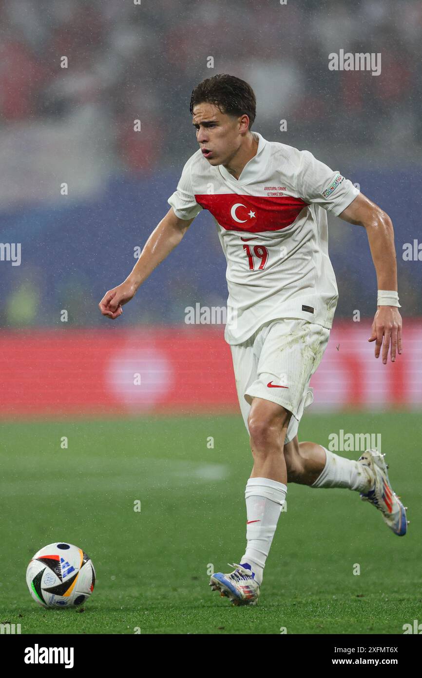 Kenan Yildiz of Turkiye in action during the UEFA EURO 2024 match ...