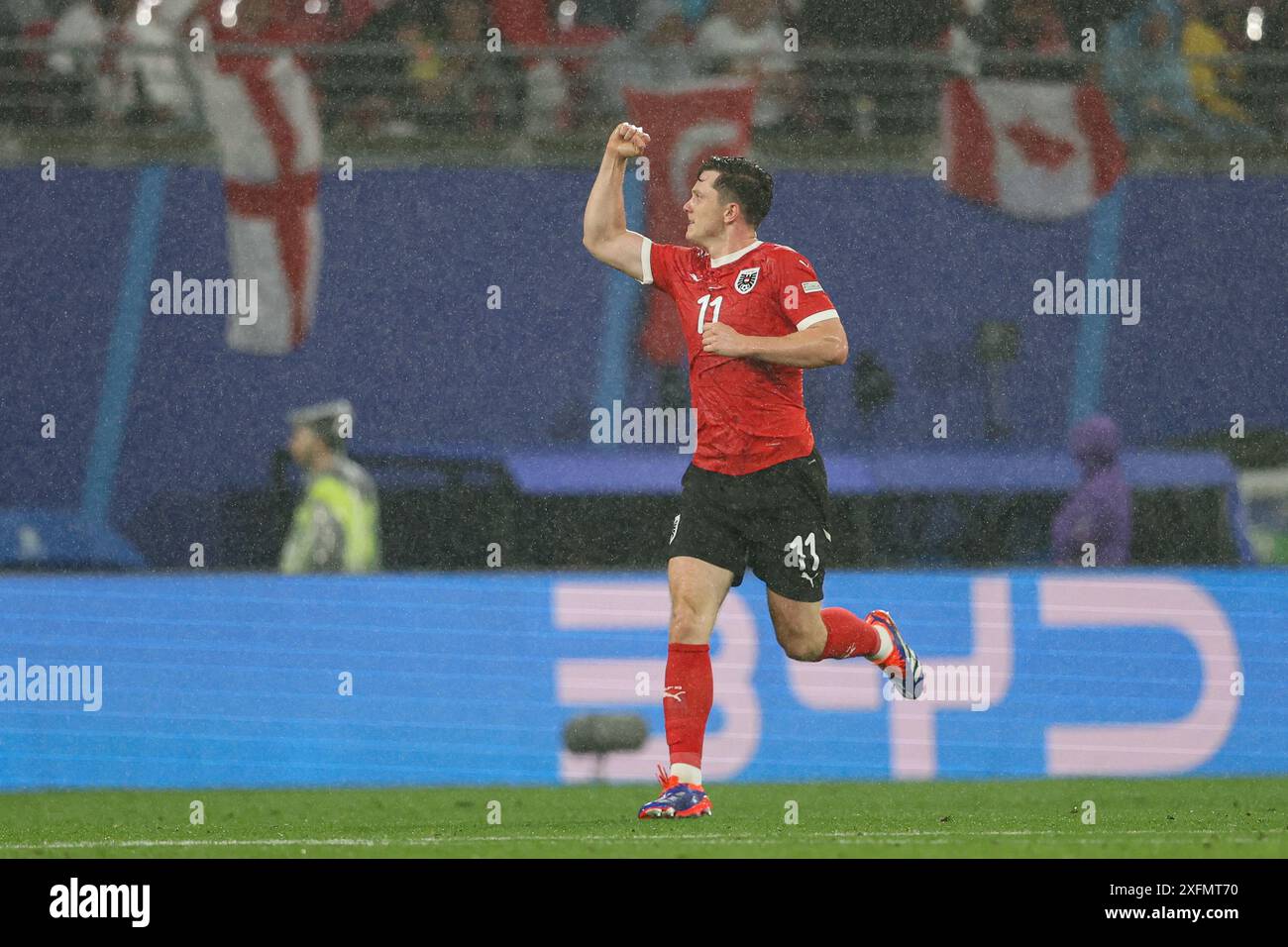 Michael Gregoritsch of Austria celebrates after scoring a a goal during ...