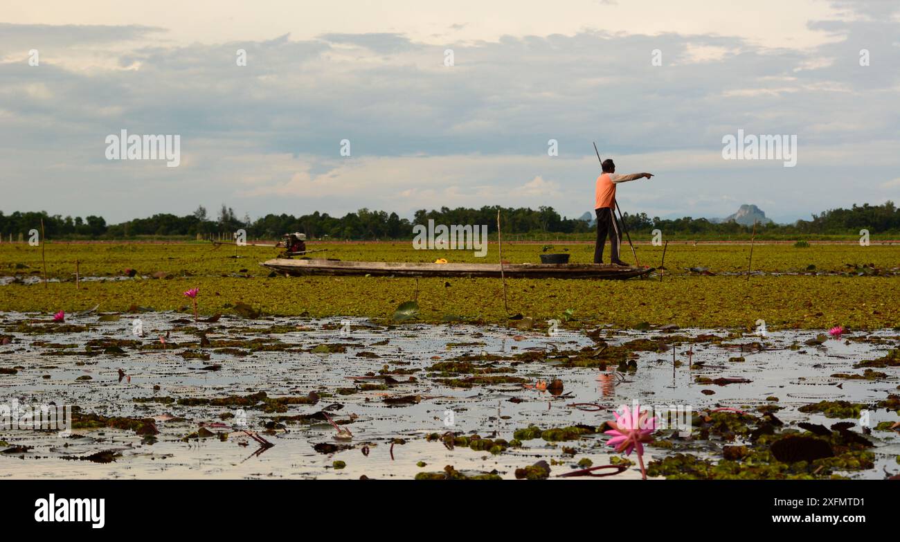 Local people at Thale Noi. Phatthalung. Thailand Stock Photo - Alamy